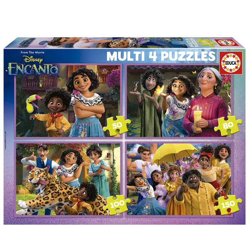 Comprar Educa puzzle multi 4 Encanto 50-80-100-150 de Educa | Loja ...